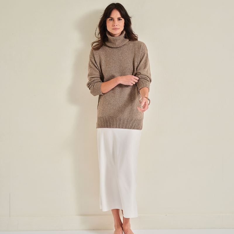 The Cashmere Relaxed Cowl Neck Sweater – Cashmere Centre